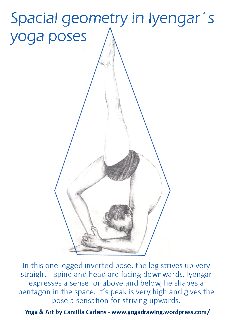 Spacial geometry in BKS Iyengar´s yoga poses – Yoga Drawings